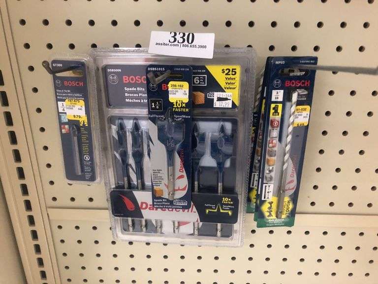 Bosch Spade Bits, Drill Bits, & Glass & Tile Bit - Assiter Auctioneers