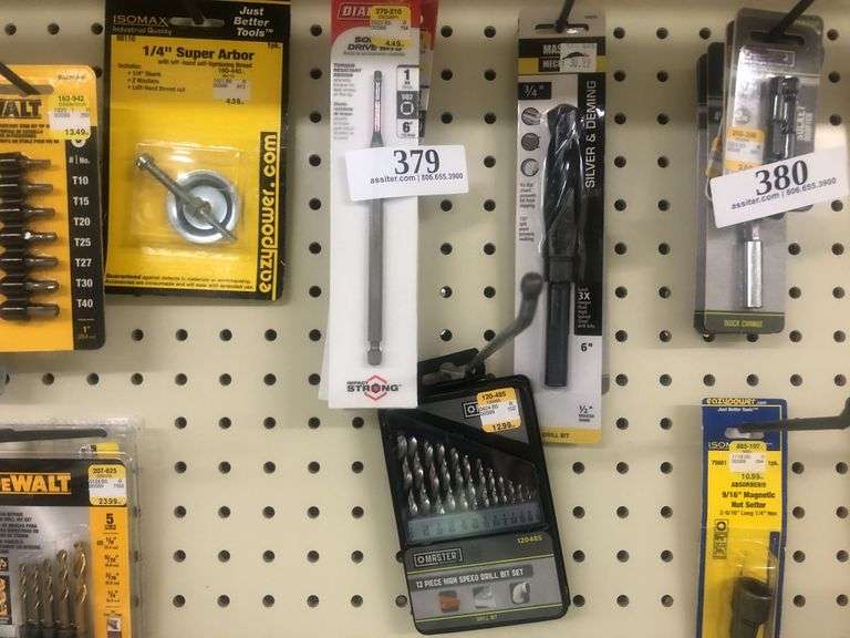 Isomax 1/4" Super Arbor w/Master Mechanic 13pc Drill Bit Set & (5 ...