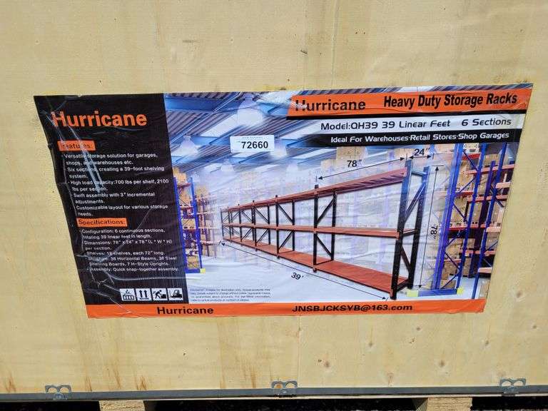 QH39 Hurricane Heavy Duty Storage Racks - Assiter Auctioneers