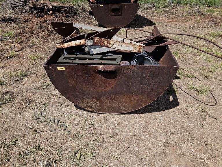 Half Round Bin W/ Assorted Metal - Assiter Auctioneers