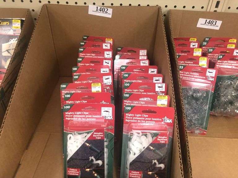 (17) 100 packs Mighty Light Clips - Assiter Auctioneers