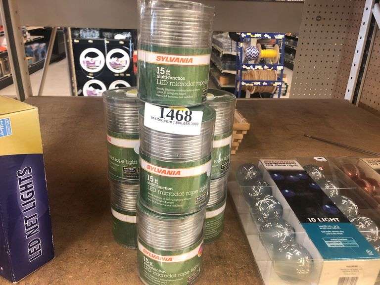 (7) Sylvania 15ft Multi-Function LED Microdot Rope Light Battery ...