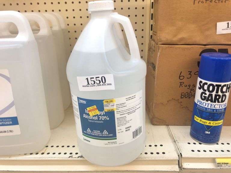 (3) gal Isopropyl Alcohol 70% - Assiter Auctioneers