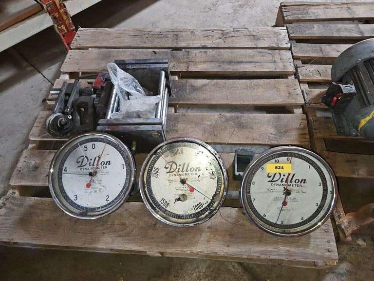 (3) Dillon Dynamometer Gauges & Parts - Assiter Auctioneers