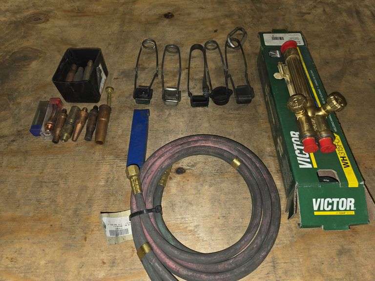 Assorted Welding/Torch Tools, NIB Victor Handle, Hoses, Tips, Strikers ...