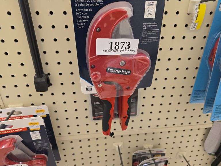 Superior Tool 2" Soft Grip & One Handed Ratcheting PVC Cutter - Assiter ...