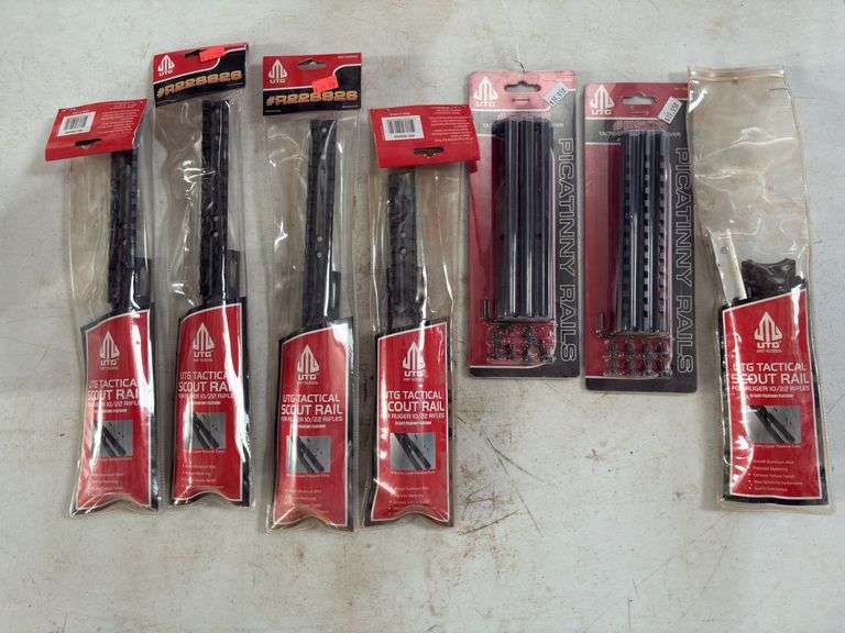 (4) UTG Tactical Scout Rails for Ruger 10/22 Rifles and (2) Sets of UTG ...