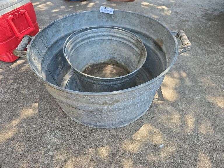 (2) Galvanized Containers - Assiter Auctioneers