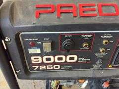 Predator 9000/ 7250 Watts Generator - Assiter Auctioneers