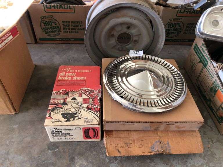 Ford Falcon 13" Wheel w/(2) New Falcon Hub Caps & New Brake Shoes ...