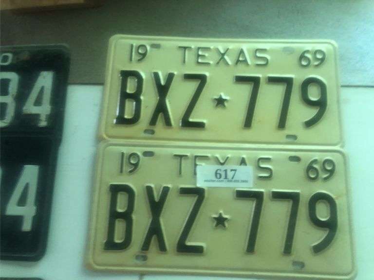 Set Texas Plates 1969 - Assiter Auctioneers