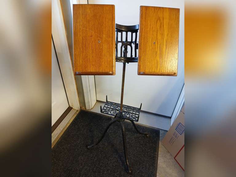 Antique Victorian Lambie Cast Iron Dictionary Music Book Stand, 44" H ...