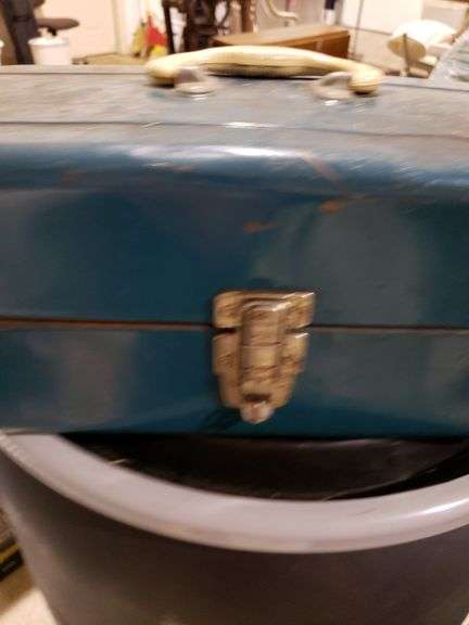 Small blue tool box with tools - Advantage Auction