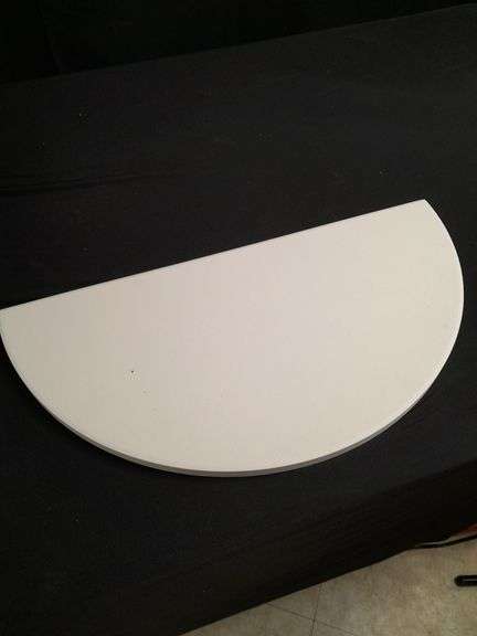 White Half Moon ceramic replacement top for table - Advantage Auction