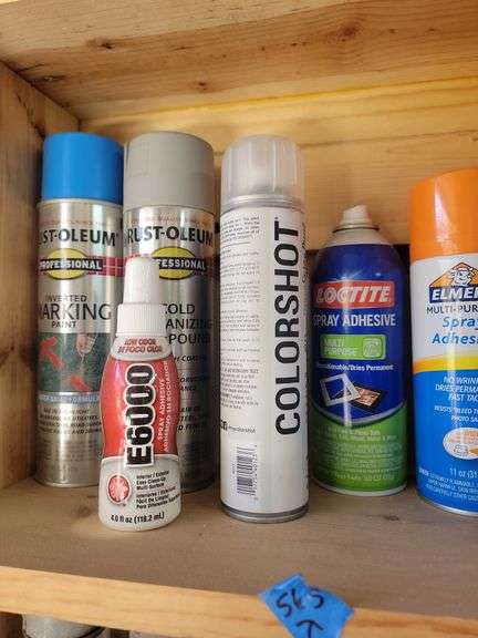 Tacky spray red adhesive and marking paint - Advantage Auction