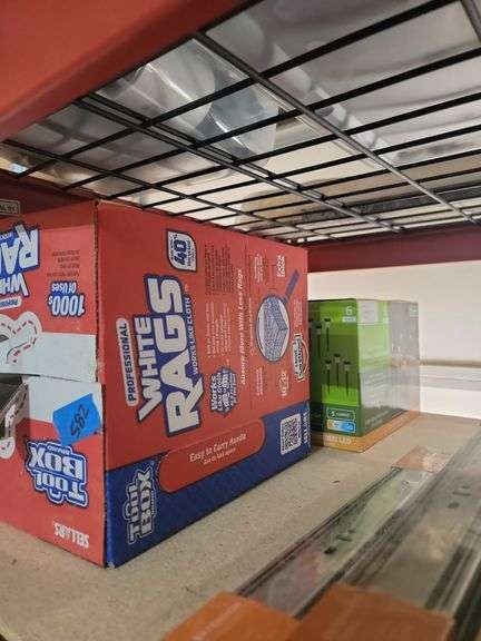 Rags in a box and pathway lighting set - Advantage Auction