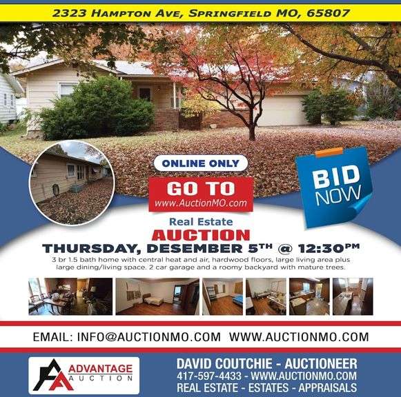 Bid Here! 2323 Hampton ave Springfield MO - Advantage Auction