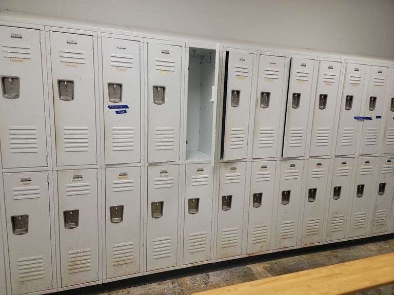 Wall lockers numbers 17 through 38,lockers will need to be disassembled ...