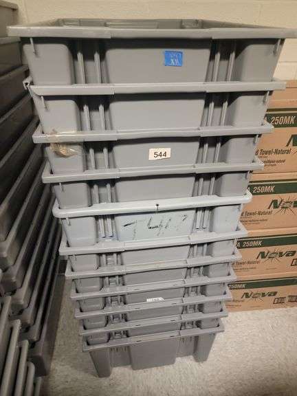 11 gray bins - Advantage Auction