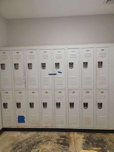 16 lockers, eight rows, numbers 1 through 16,will need to disassemble ...