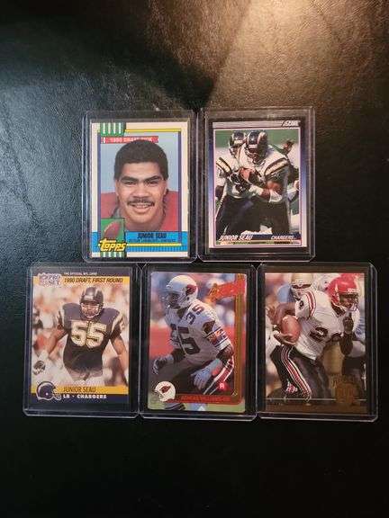 Lot of five 1990-1994 football rookie cards, all Hall of Fame players ...