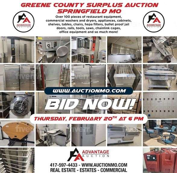 Greene County Surplus Auction - Springfield MO - Advantage Auction