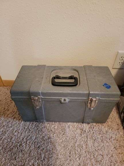 Gray toolbox with contents - Advantage Auction