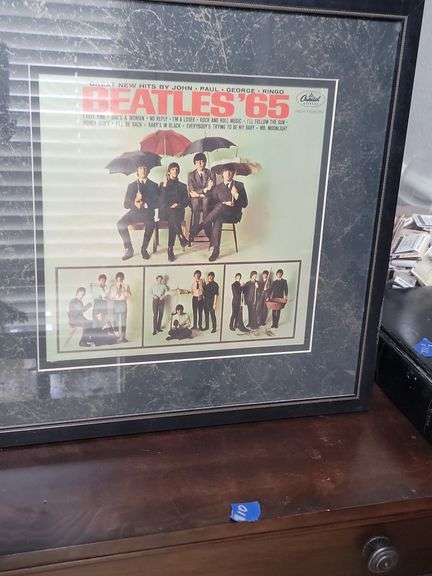 Beatles 1965 framed album cover - Advantage Auction