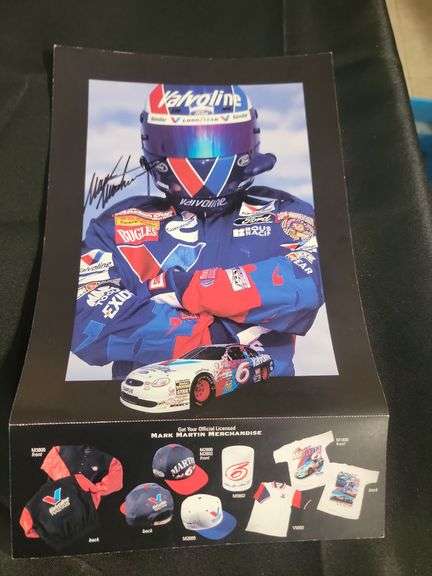 Valvoline's Mark Martin autograph print - Advantage Auction