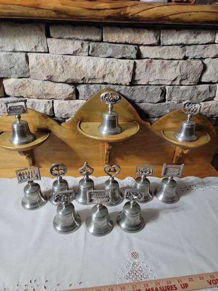 12 Days of Christmas pewter bells - Advantage Auction