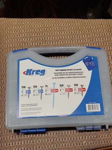 Kreg self-tapping pocket screw kit - Advantage Auction
