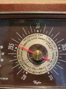 Taylor instrument companies thermometer / barometer in mahogany frame ...