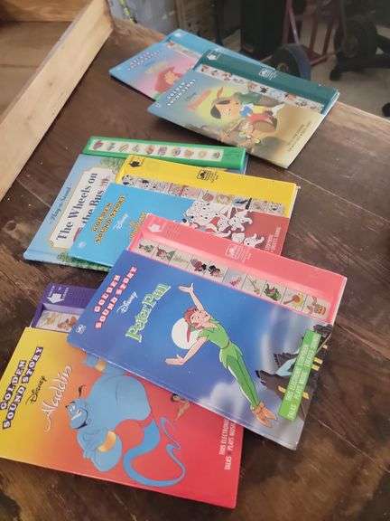 Six touch and listen children's books, Pinocchio, Aladdin, Peter Pan ...