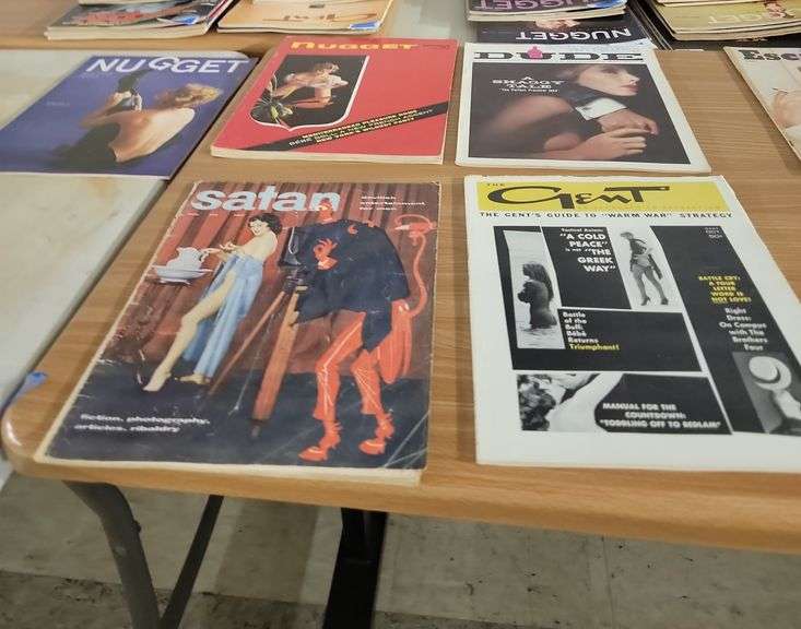 Collector magazines for men, Nugget, Dude, Gent, Satan - Advantage Auction