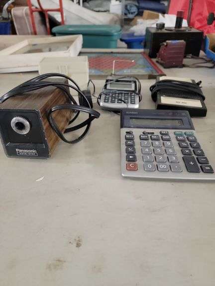 Panasonic Auto stop Pencil sharpner, Casio Calculator, Canon adding ...