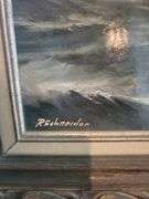 Oil painting of a clipper ship by R Schneider - Advantage Auction