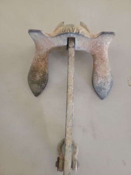 Galvanized Navy boat Anchor - Advantage Auction