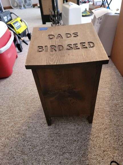 Dad's bird seed box - Advantage Auction