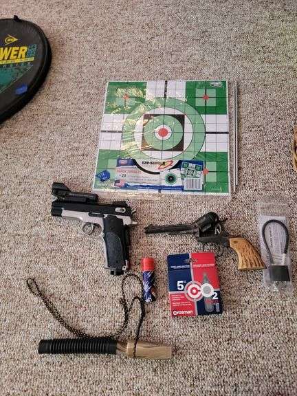 Paper targets, b.bs, crosman powerless, Daisy B.B gun, hunter caller ...