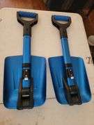 Two blue bird rock home folding shovels - Advantage Auction