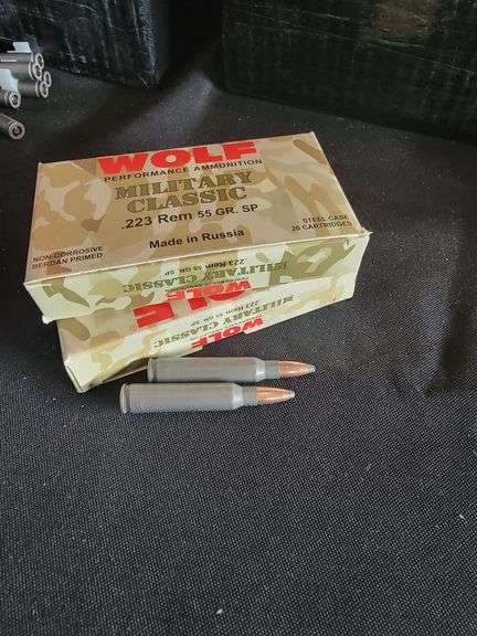 Wolf performance ammunition military classic .223 REM 55 grain SP two ...