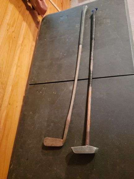 Two vintage wooden golf clubs - Advantage Auction