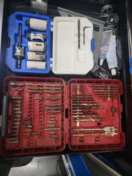 Drill Bit and Hole Saw Set with Accessories - Advantage Auction