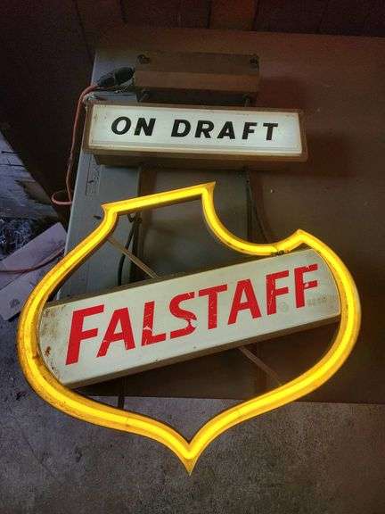 Falstaff Beer Neon Sign With Transformer Unit - Advantage Auction
