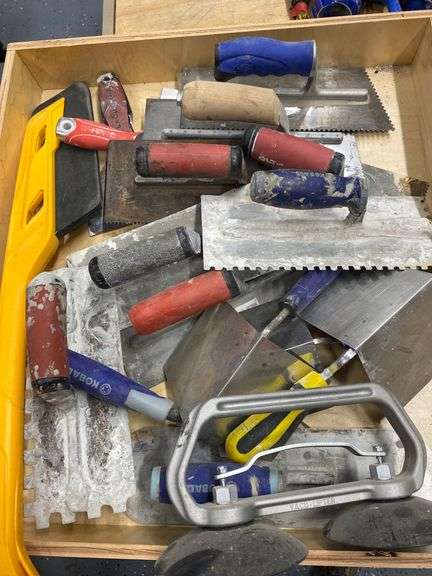Construction Hand Tools Including Trowels and Scrapers - Advantage Auction