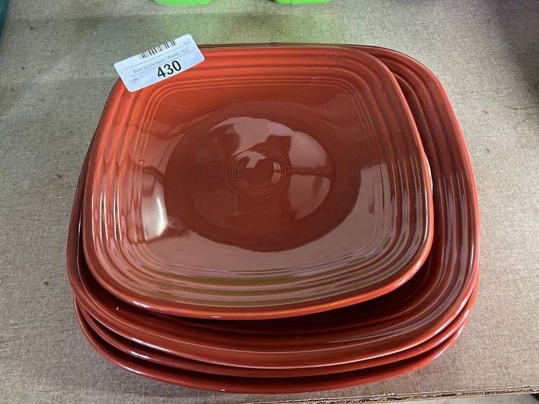 Paprika Fiesta Dinner Plates and Square Luncheon Plate - Baer ...