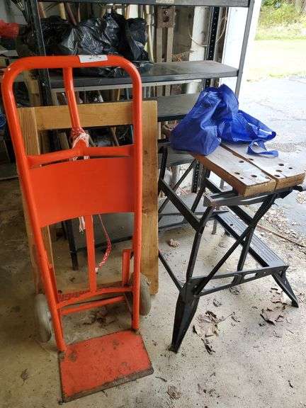 Workmate, Dolly, Cart with Wheels, Metal Shelf - Baer Auctioneers ...