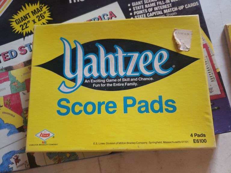 Vintage Color And Re-Color Map, Yahtzee Score Pads, And 101 Dalmatians ...