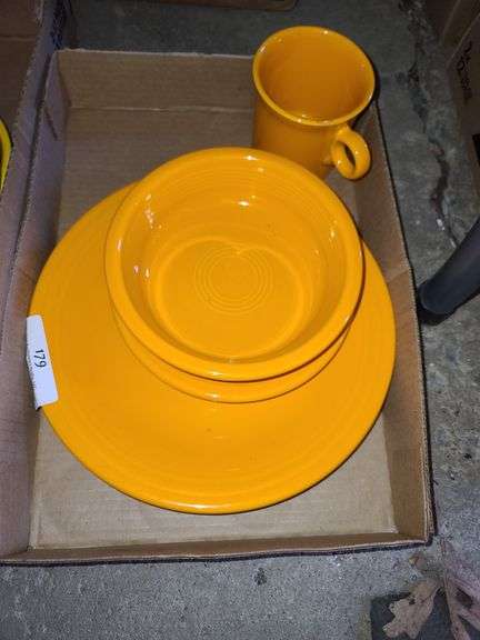 Marigold Fiesta Ware (4pcs) - Baer Auctioneers - Realty, LLC