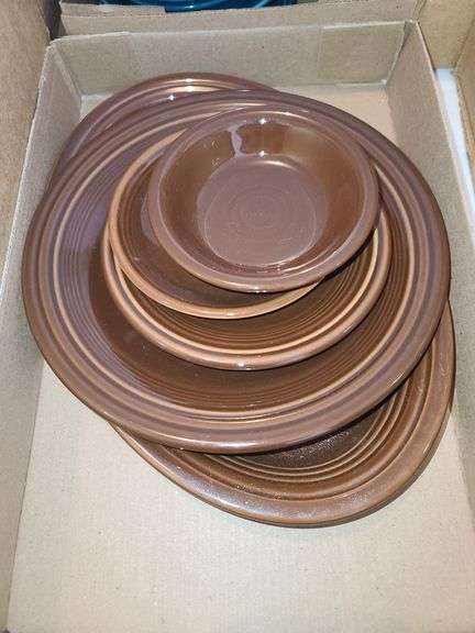 Chocolate Fiesta Ware (5pcs) - Baer Auctioneers - Realty, LLC